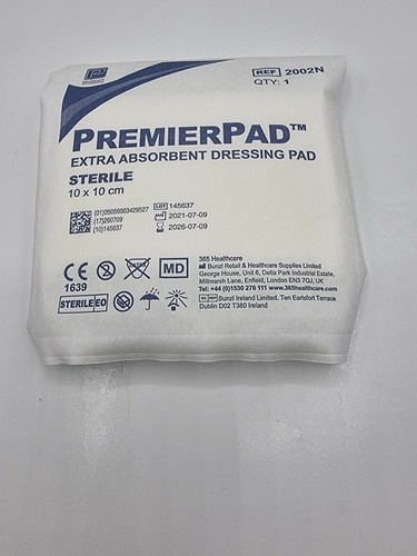 Premier Sterile Extra Absorbent Pads - Cuts, Burns & Wound Dressings ...