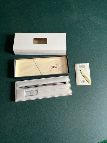 Vintage Cross Lustrous Chrome Ballpoint Twist Pen 3502 Made in USA ...