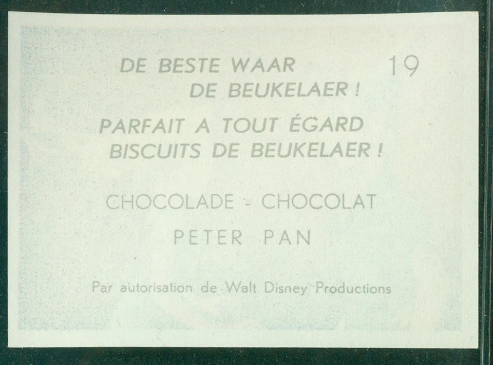 De Beukelaer Chocolate/Biscuit, Disney's 1958 Peter Pan, Card No 019 | eBay