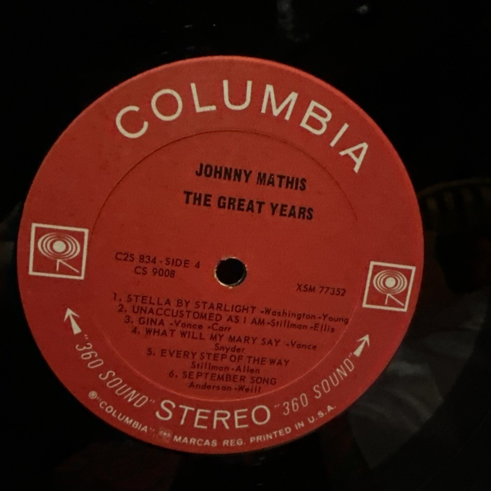 Johnny Mathis - "The Great Years" (1964) Double LP Columbia records ...