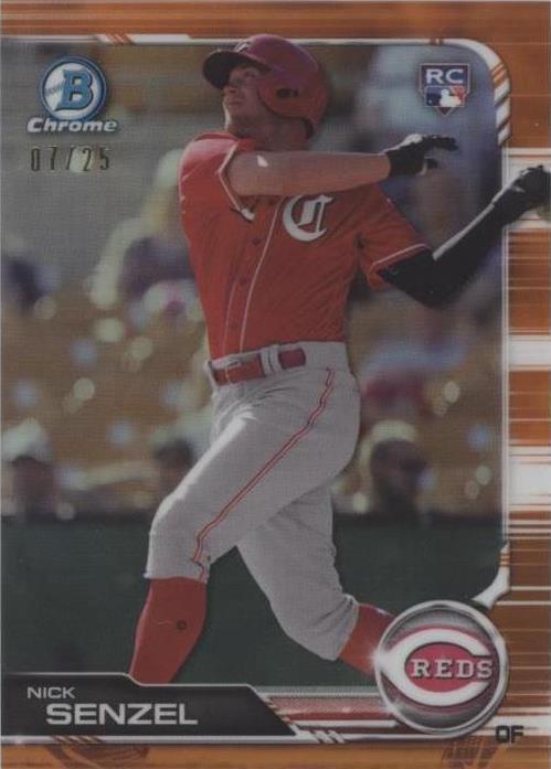 2019 Bowman Chrome - Nick Senzel #98 Orange Refractor /25 (RC) for sale ...