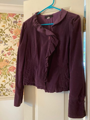 LUX Plum colored Blazer Jacket, Sz S, 100% cotton | eBay