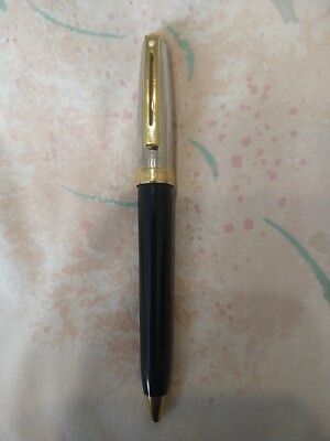 Sheaffer Prelude Stainless Steel & Black Ball Point pen USA Engraved | eBay