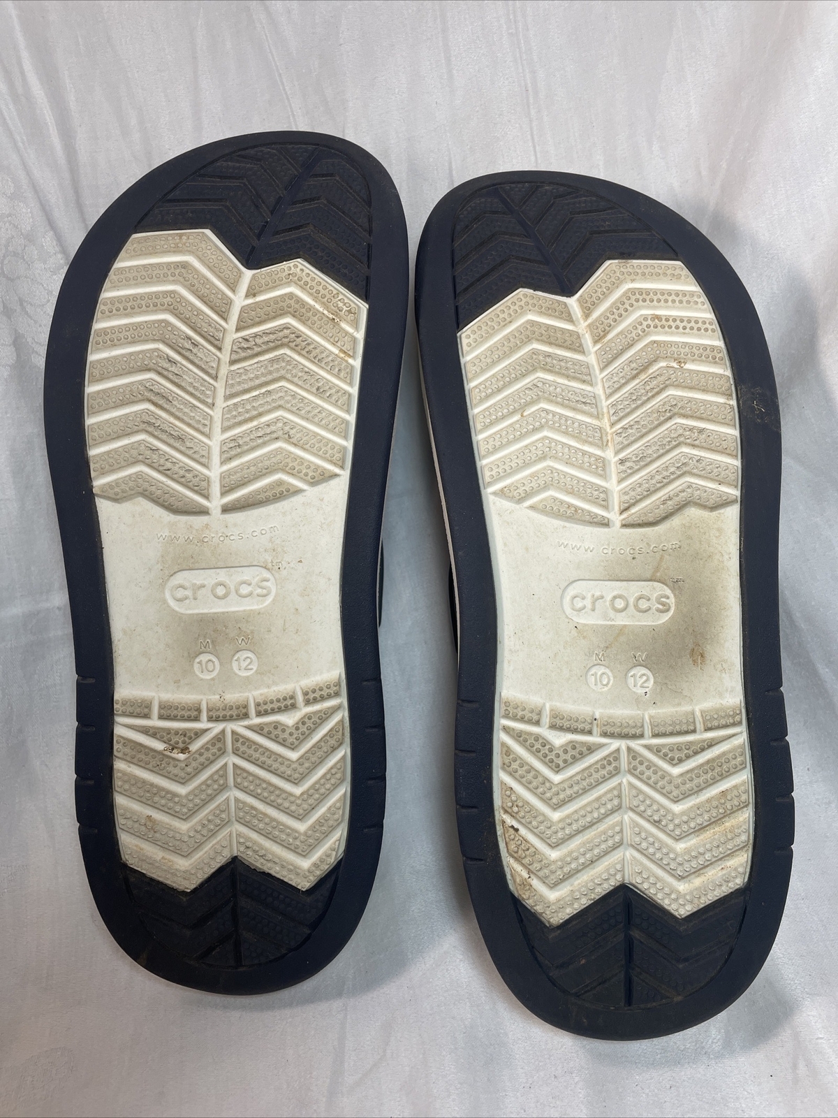 CROCS Unisex Clogs Iconic Comfort SIZE M10 / W12 Gray/White Rubber Boat ...