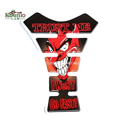Motorcycle Carbon Vinyl Gel Gas Tank Pad Protector Devil Decal Sticker ...