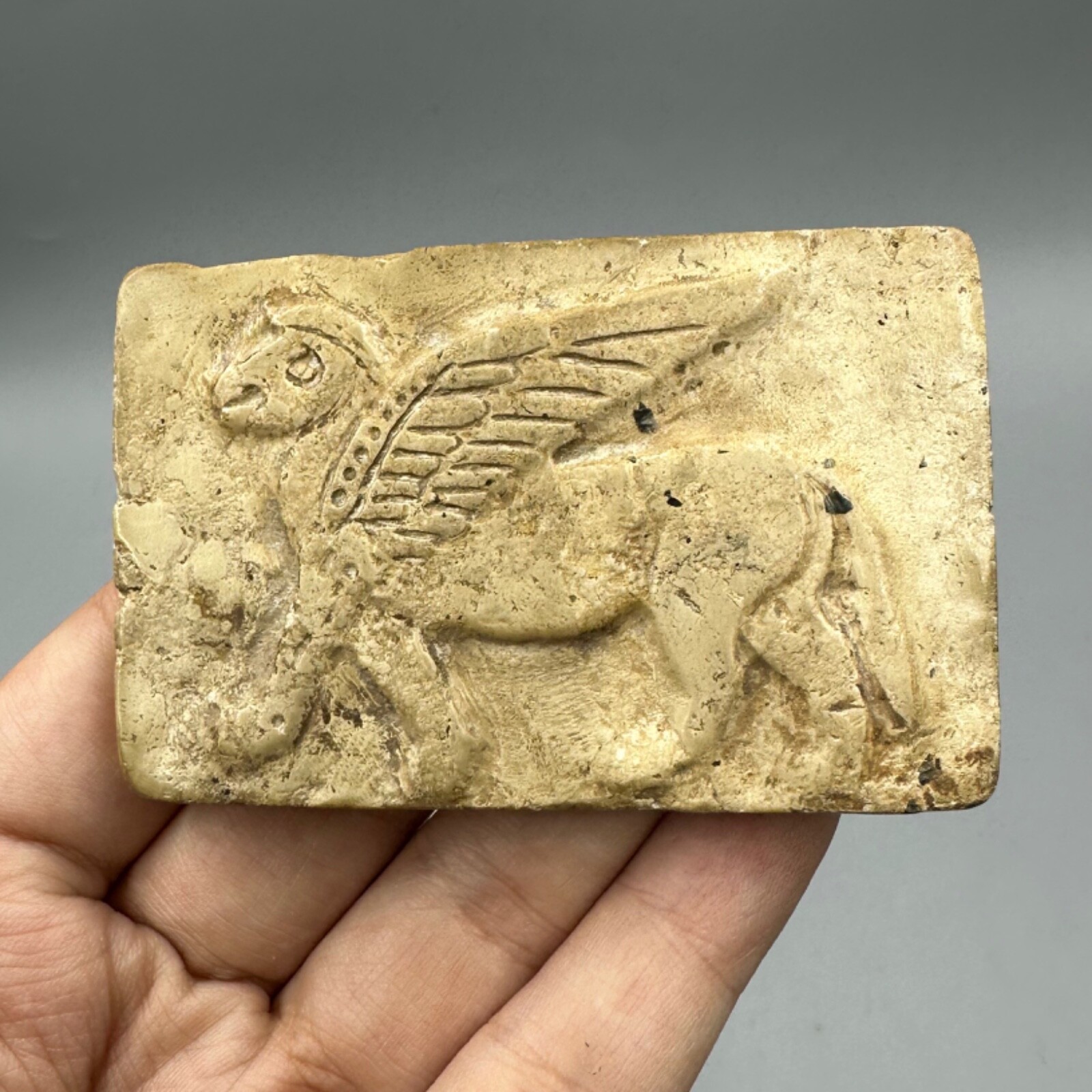 Ancient Near Eastern Anunaki Creature With Wings Stone Tablet | eBay