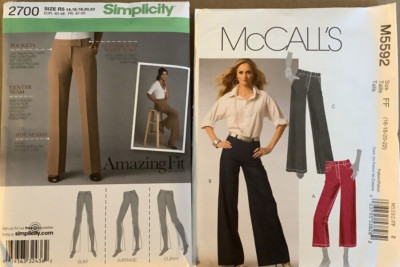 (2 PATTERNS) 2009 Simplicity #2700 Size 14-22 2008 McCall's #M5592 Size ...