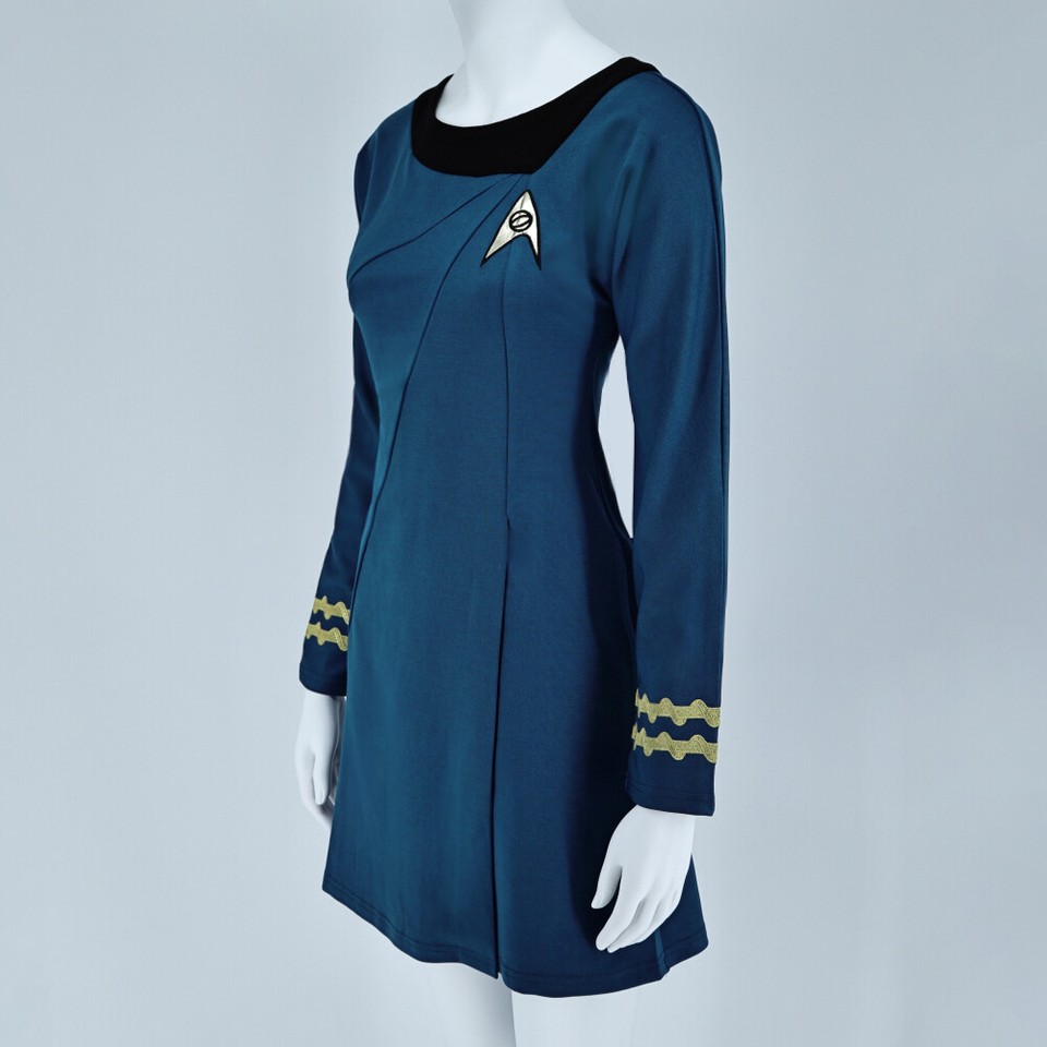 TOS Female Duty Blue Dress Cosplay The Original Series Starfleet ...
