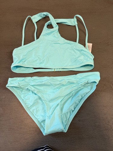 full cut NEW blue L SPACE two piece swimsuit bikini size small | eBay