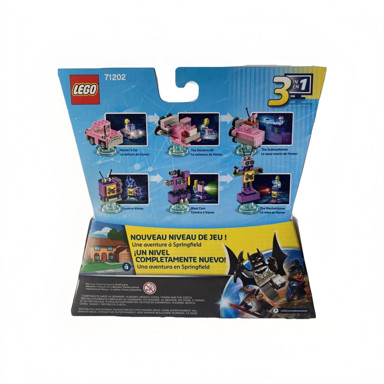Lego Dimensions Homer Simpson Springfield Adventure 98 Pcs Level Pack ...