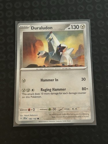 Pokemon Scarlet & Violet Stellar Crown 106/142 Duraludon Reverse Holo ...