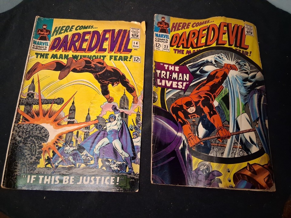 Daredevil Marvel Comic Book Lot #14 and #22. Vintage Silver Age. | eBay