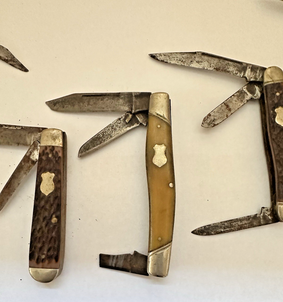 (#224) 6 VINTAGE JOHN PRIMBLE POCKET KNIFE LOT FOR PARTS REPAIR | eBay