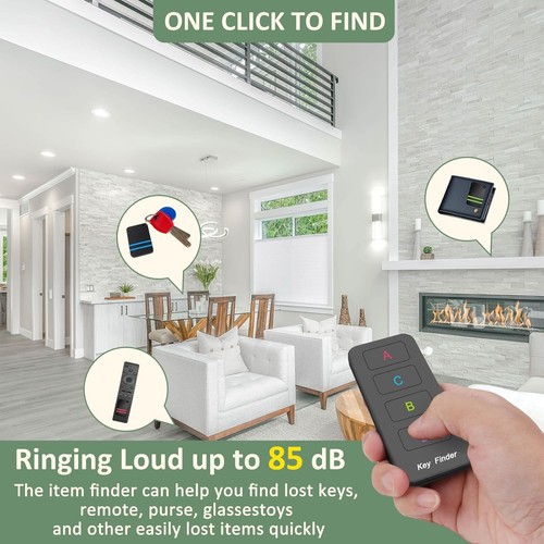 Remote Control Finder, Pack of 4 Find My Keys Device Stick on Black | eBay