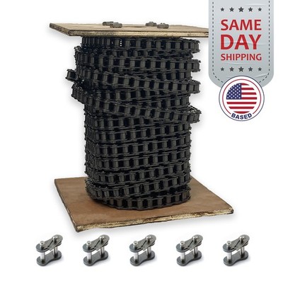 #80H Heavy Duty Roller Chain x 50 feet + 5 Connecting Links + Same Day ...