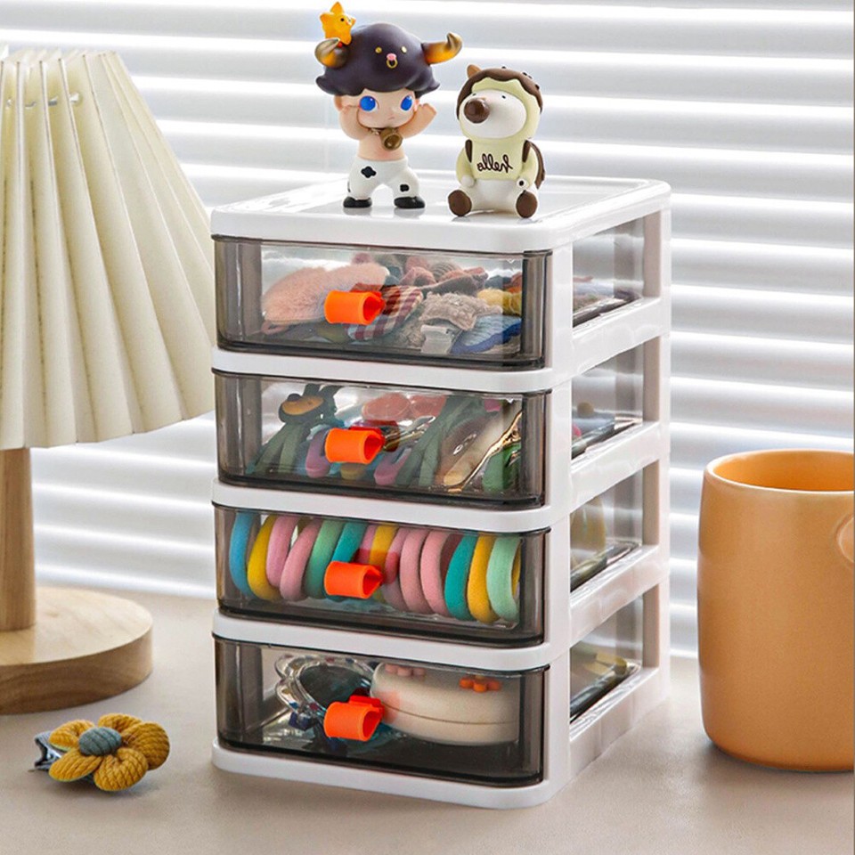 2-3-4 Drawer Mini Desk Storage Box Home Office Tidy Stationary Craft ...