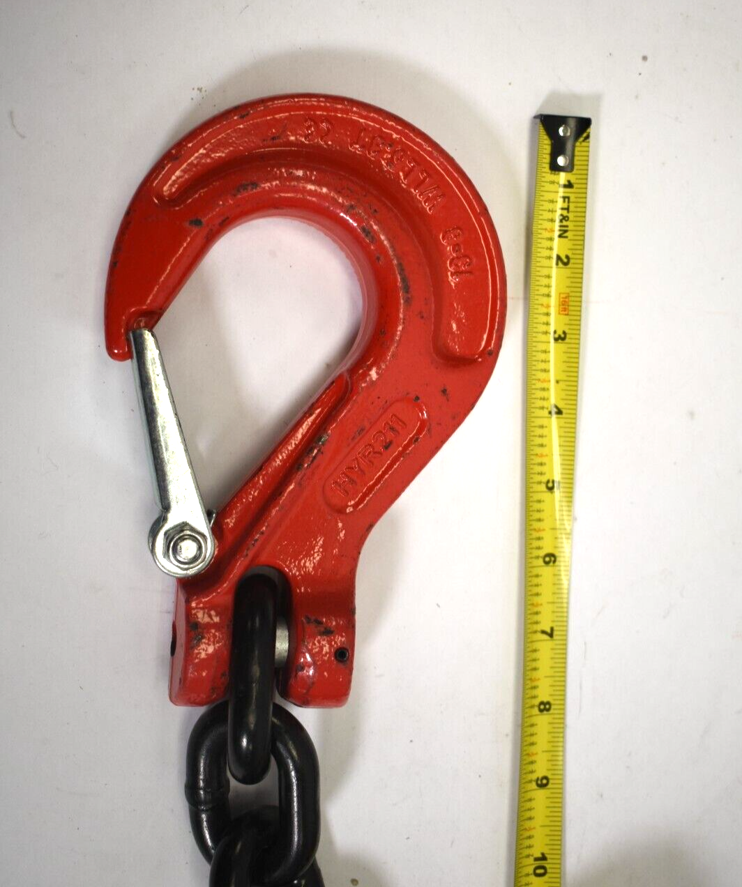 Chain Sling 1/2" x 12' with Hooks Red HYR211 13-8 WLL5.3T | eBay