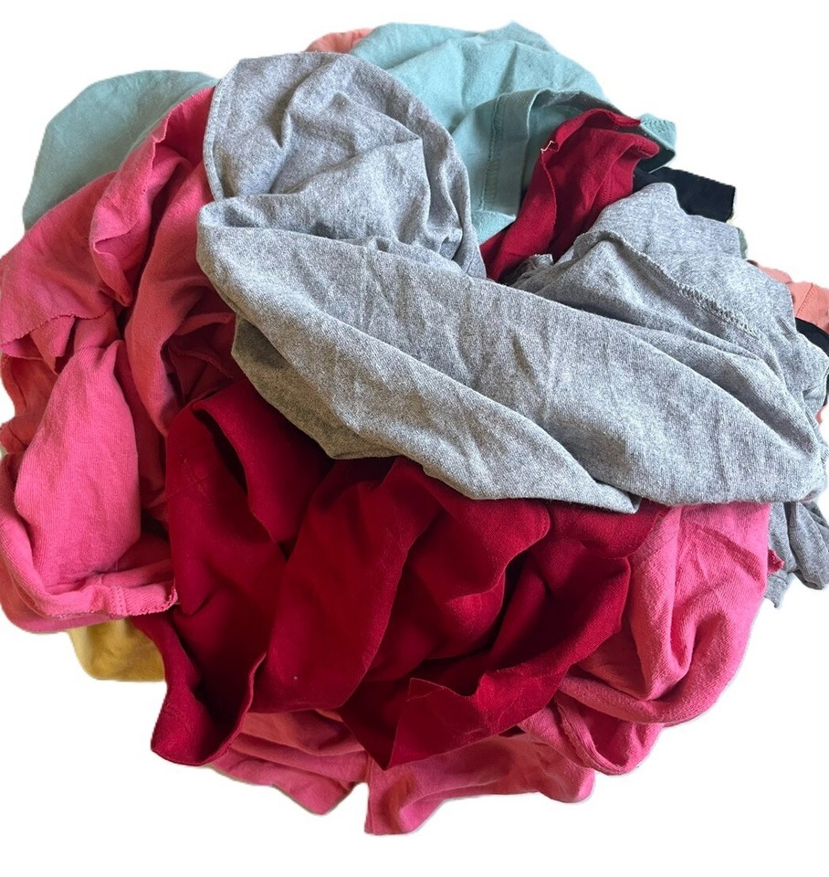 Recycled Color T-Shirt Shop Rags Wiping Cleaning 10 lbs Bag ...