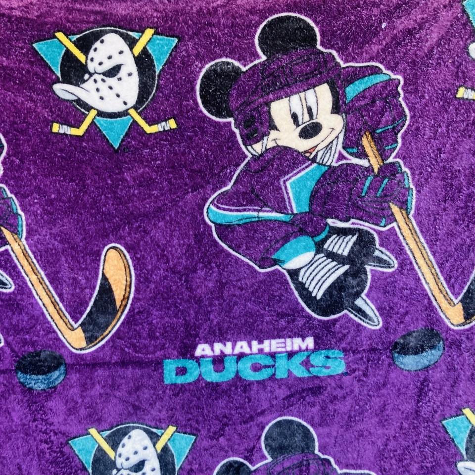 Disney Mickey Mouse Anaheim Ducks NFL Hockey Throw Blanket - Purple ...