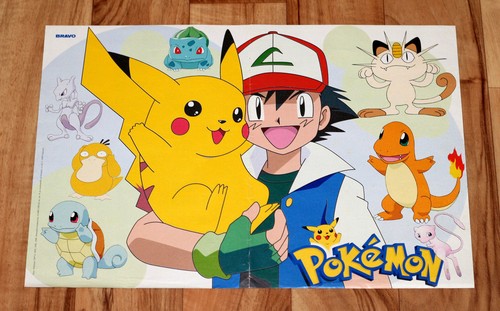 1998 Nintendo Creatures Game Freak Pokemon Tim Sander rare small Poster ...