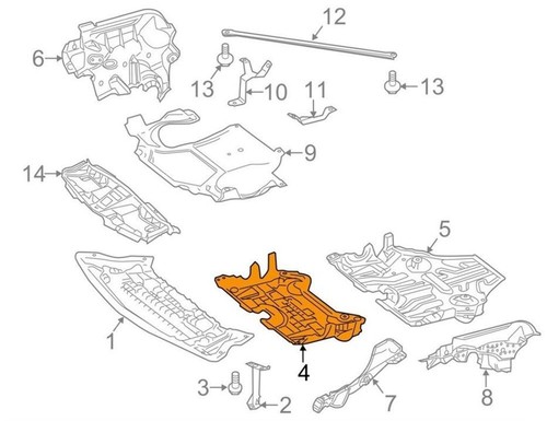 Genuine Mercedes Engine Splash Shield Center Cover E350 CLS (12-16 ...