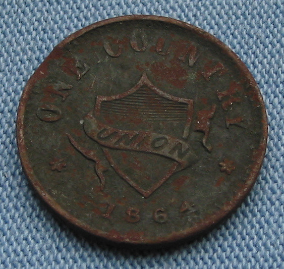 1864 Civil War Token Union Shield Pearson & Bro. Grocers Troy, OH store card | eBay