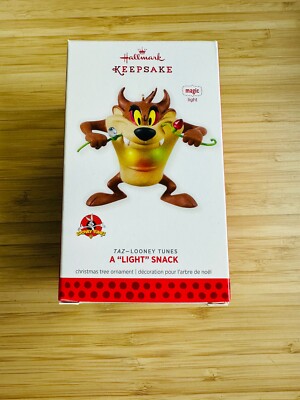 New 2013 Hallmark A "Light Snack" Looney Tunes TAZ Magic Ornament with ...