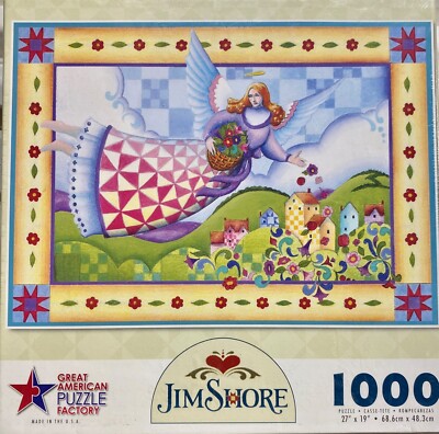 GREAT AMERICAN PUZZLE FACTORY-JIM SHORE 1000 PIECE SPRING ANGEL PUZZLE ...