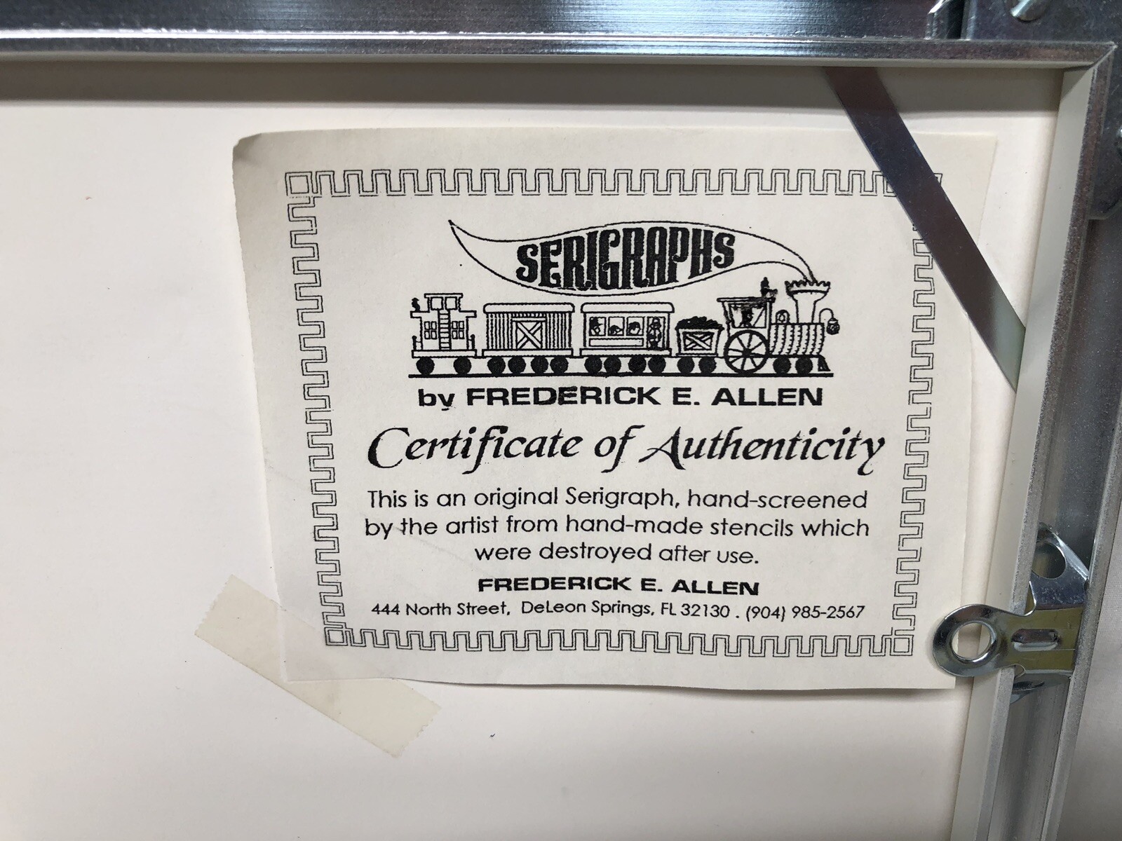 Limited Edition Signed Framed and Matted Serigraph by Frederick E ...