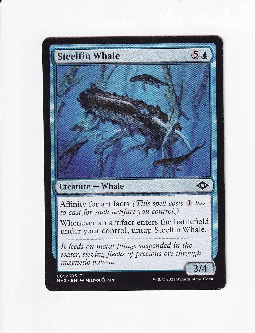 2021 MTG MAGIC THE GATHERING MODERN HORIZONS 2 STEELFIN WHALE (PAP2) | eBay
