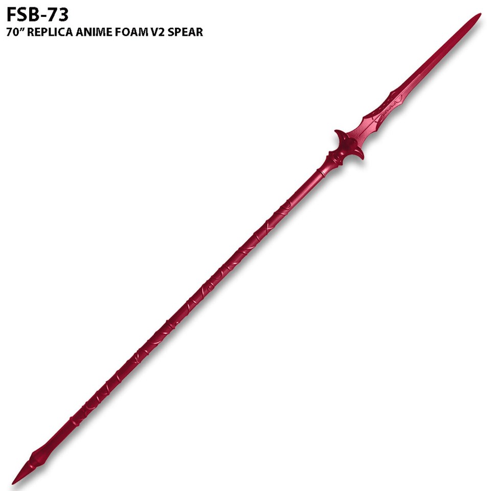 71" Fantasy Cosplay Foam Red Spear | eBay