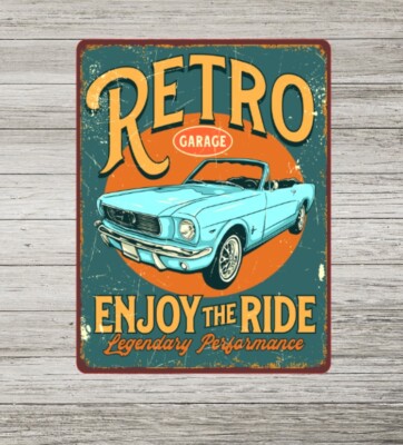 Metal Signs, Vintage Car Sign, Mancave, Retro Classic Garage Sign ...