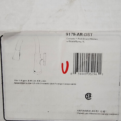 USED Delta Coranto 1.8 GPM Single Hole Pull Down Kitchen Faucet | 9179 ...