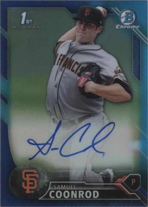 2016 Bowman - Chrome Prospect Autographs Sam Coonrod #CPA-SC Blue ...