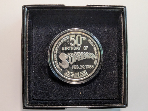SUPERMAN .999 1 OZ. FINE SILVER ROUND - 50th Anniversary - DC Comics | eBay