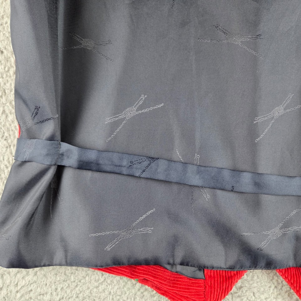 Orvis Corduroy Vest Mens XL Red Back Strap Christmas Holiday Wreath | eBay