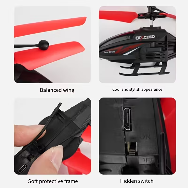Flying Helicopter Toy Hand Induction Aircraft Toy Rechargeable- Easy 2 ...