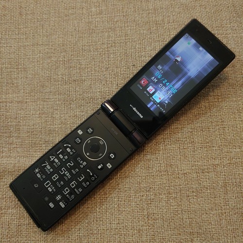 Sharp SH-03E docomo Black Japanese Garakei Flip Phone Excellent Cond ...