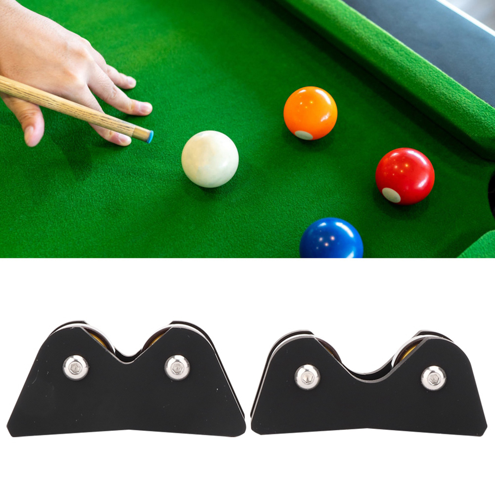 New 2Pcs Pool Billiard Snooker Club Roller Straightness Detector Check ...