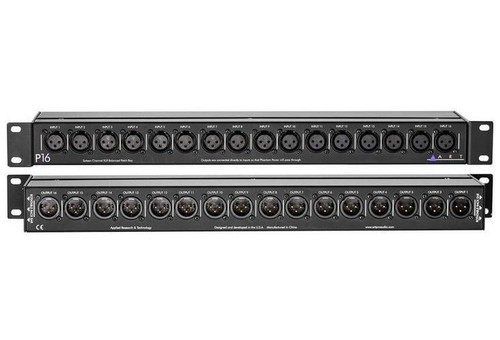 ART Audio P16 Rackmount 16-Ch Balanced XLR Patch Bay Passive Interface ...
