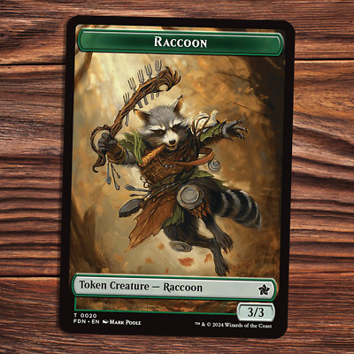 Raccoon Token - Foundations - Magic the Gathering | eBay