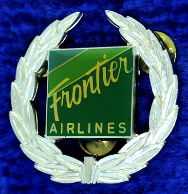 Frontier Airlines II Pilot Hat Badge Airline Wing GO-3 | eBay