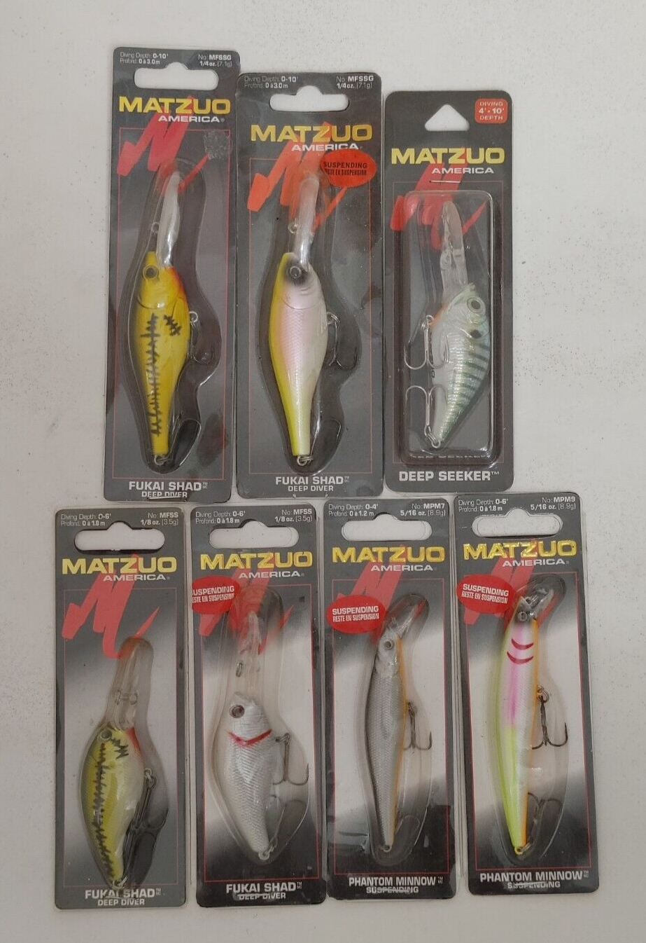 (7) Matzuo America Crankbait Jerkbait Fishing Lures Lot of 7 | eBay