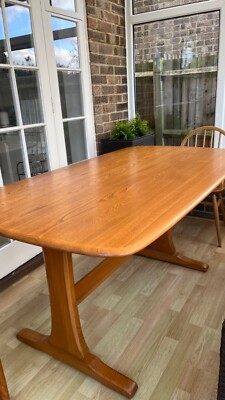 Vintage Ercol Model 822 Dining Table Mid-Century Golden Dawn Refectory ...