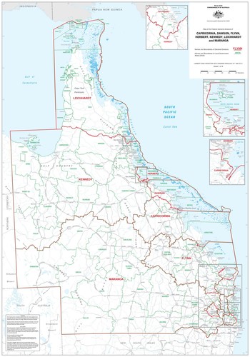 Queensland Electoral Divisions and Local Government Areas Map ...