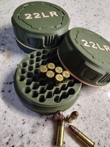 2-22 LR Mini Ammo Box Storage Case. 55 Rounds ea. Screw On Lid. | eBay