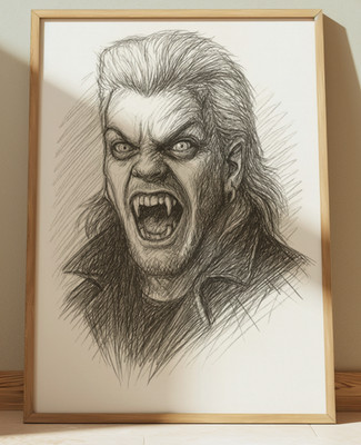 THE LOST BOYS DAVID VAMPIRE DRAWING PRINT SKETCH 8" x 10" HORROR MOVIE ...