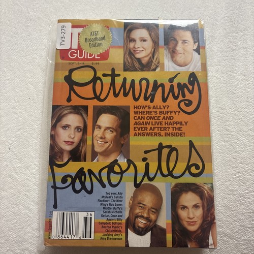 TV Guide Returning Favorites September 8th 2001 TV3-279 | eBay