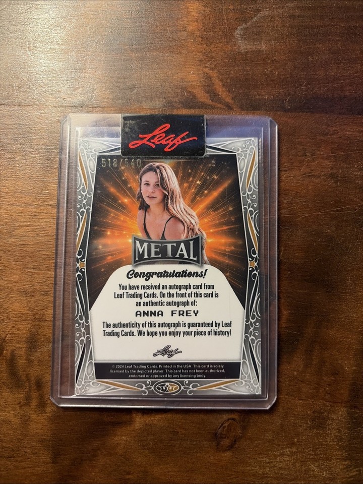 Anna Frey 2024 Leaf Metal Auto /540 Autograph SEALED Tennis | eBay