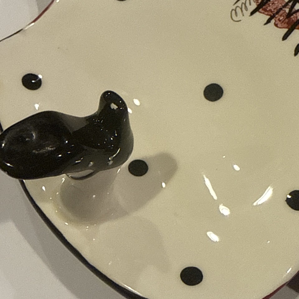 SWAK Lynda Corneille Footed Plate with Shoes / Zebra Poppy Design 2004 ...